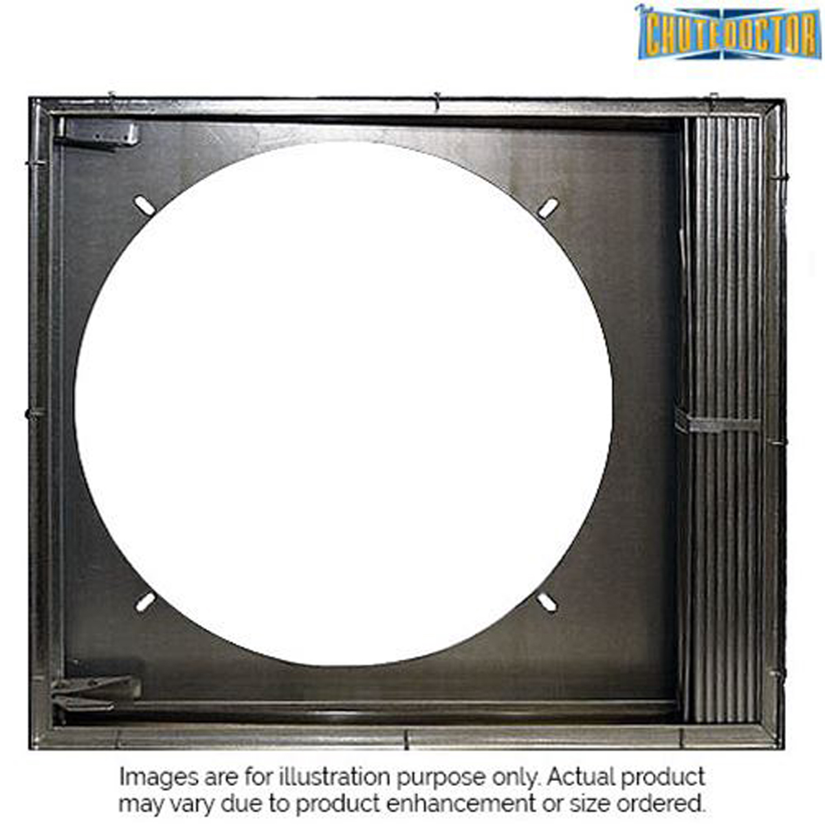 36" Round Horizontal Fire Rated Galvannealed Steel Chute Discharge Door ...