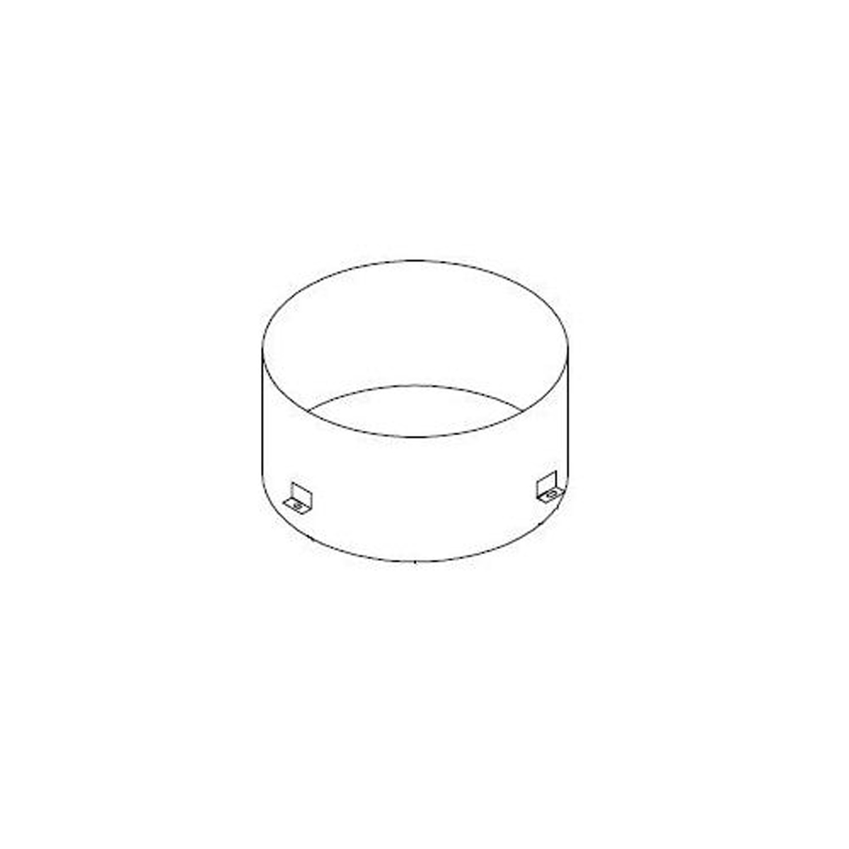 28" Round 2-1/2” Long Collar for Chute Discharge Door, Type “AC ...