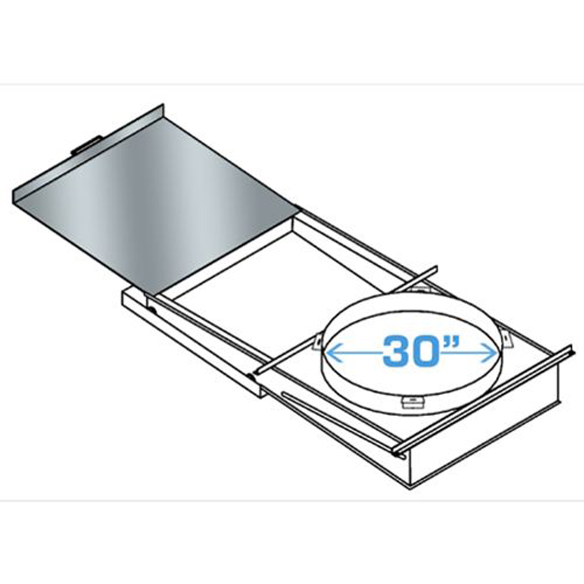 Replacement Shut-Off Panel for 30" Round, Type A, Chute Discharge Door ...