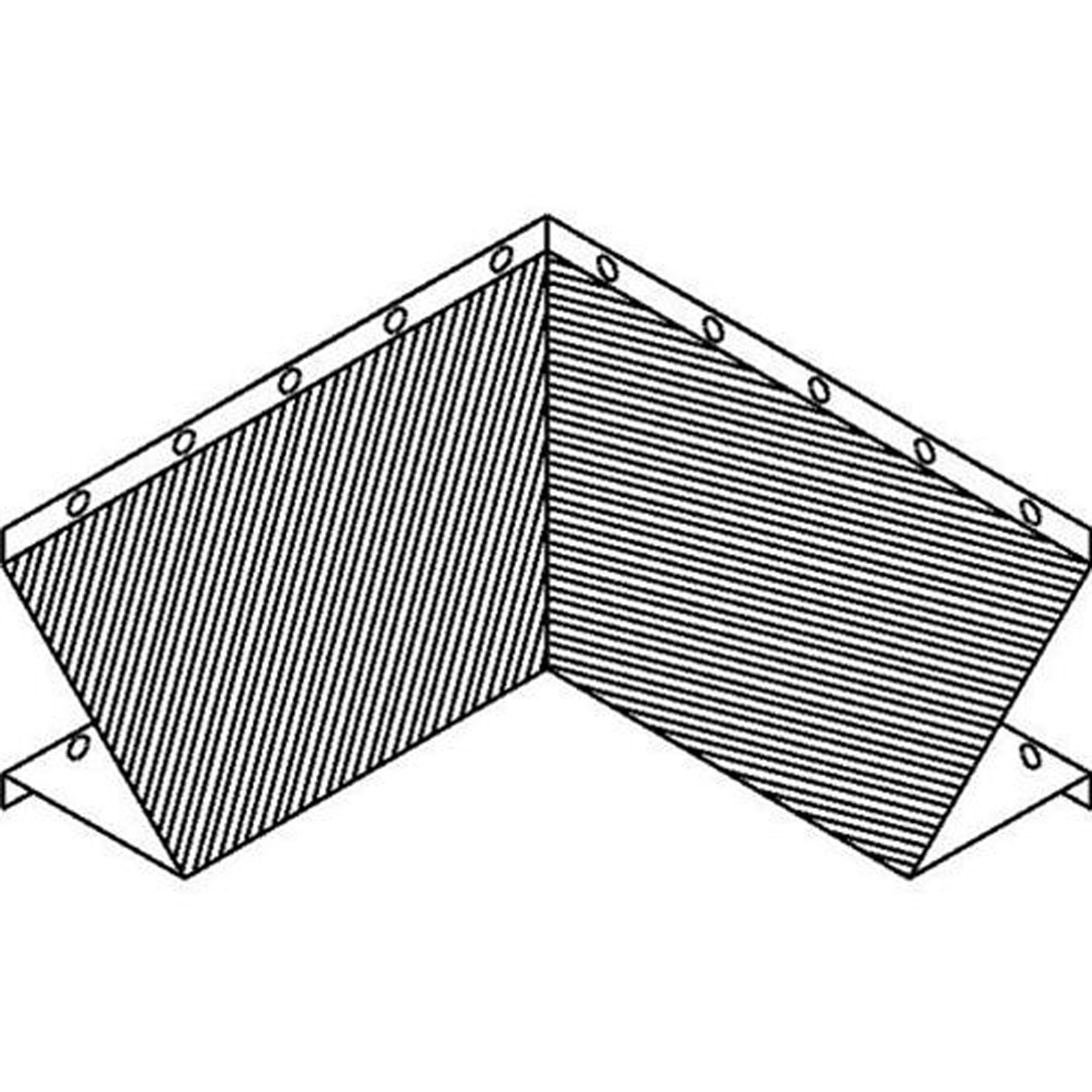 36" Heavy Duty Corner Deflector, "M" Series - Chute Dr
